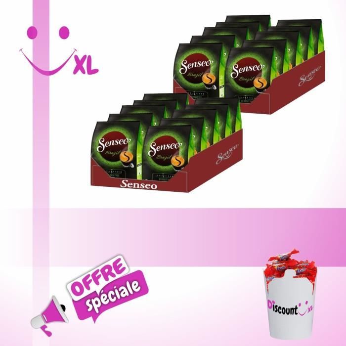 Dosette Senseo Brazil 20 paquets de 32 dosettes + 50 gr Daim chocolat ...
