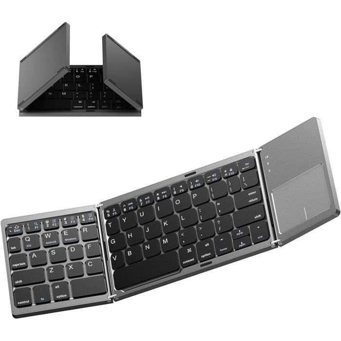 Clavier Bluetooth Pliable, Mini Portable Clavier Sans Fil Avec Pavé ...