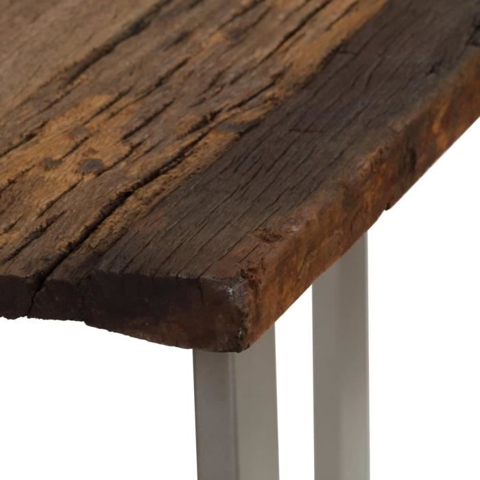 Table console en bois de récupération et acier - VINGVO - SWT - Style ...