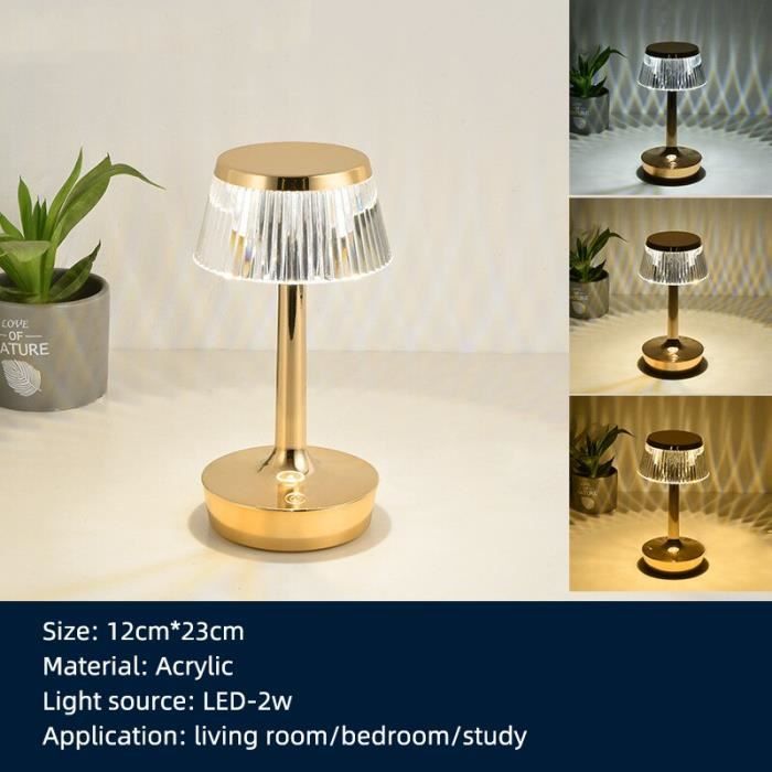 LAMPE A POSER,gold-with battery--Veilleuses En Diamant Rechargeables ...