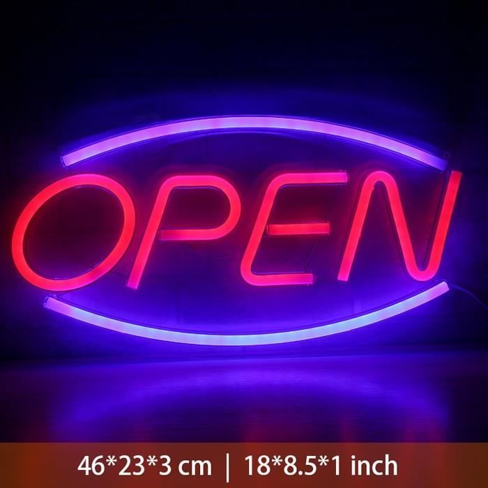 NEON,Open-Blue Red--Lampe LED au néon avec signe'ouverture USB ...