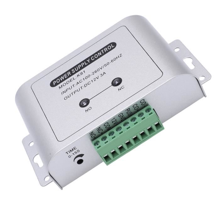 Zerone Alimentation de contrôle d'accès Contrôleur d'alimentation 12V ...