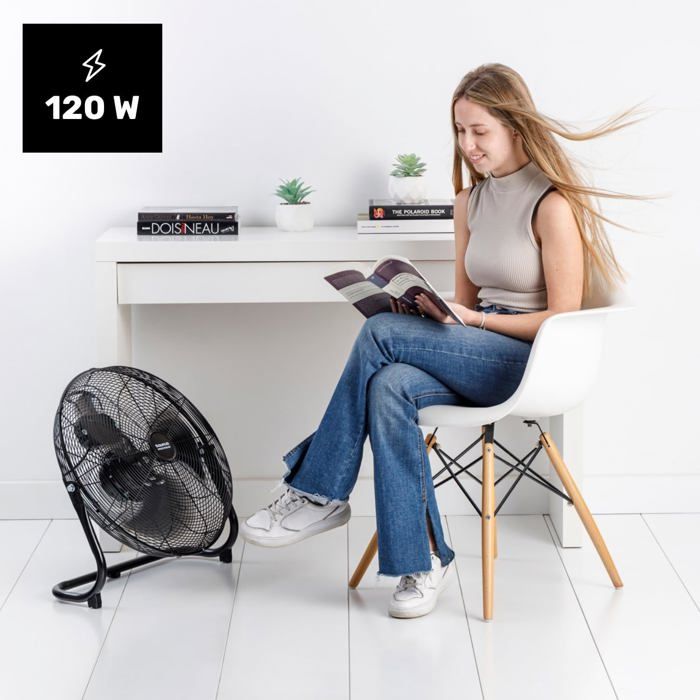 Ventilateur De Sol Sirocco 18 | 3 Vitesses | 3 Hélices Métalliques | 45 ...