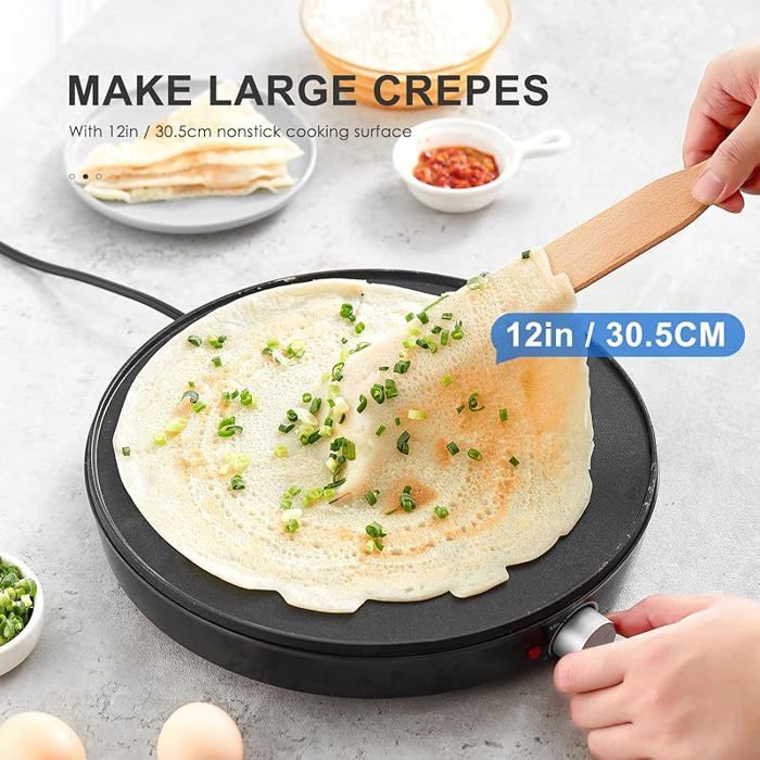 Crêpière électrique Appareil à Crêpes Inox Crêpes Maker Crêpes Party ...
