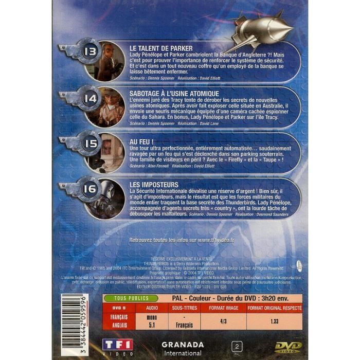 DVD THUNDERBIRDS - LES SENTINELLES DE L'AIR / VOLUME 4 - Episodes 13 à ...