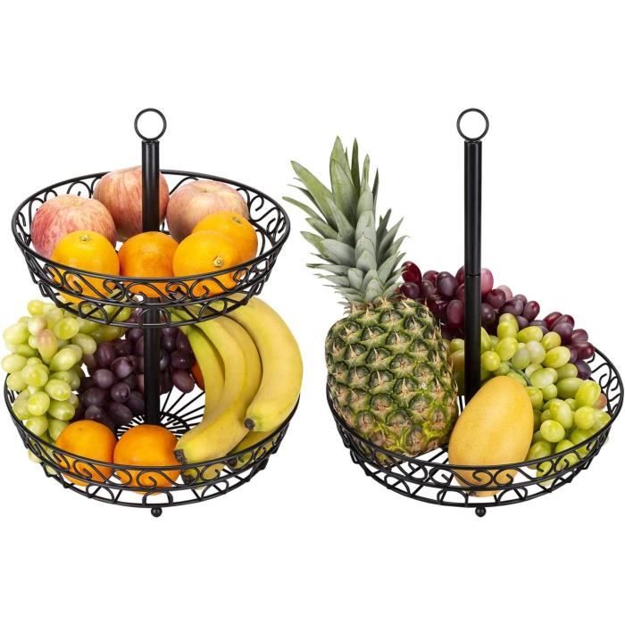 TOROTON Corbeille à Fruits Support, 2 étages Porte Fruits Perfect pour ...