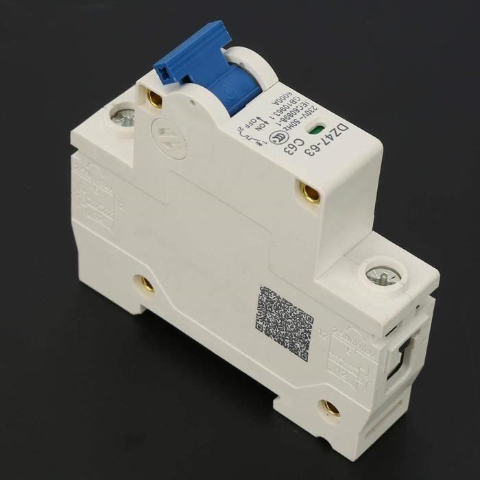 Disjoncteur Miniature 1 Pôle 230V Ac Dz47-63 Coupe-Circuit 63A Capacité De Rupture 6Ka[J5740 ...