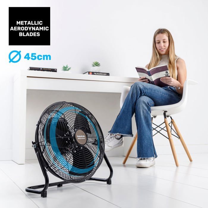Ventilateur De Sol Sirocco 18 | 3 Vitesses | 3 Hélices Métalliques | 45 ...