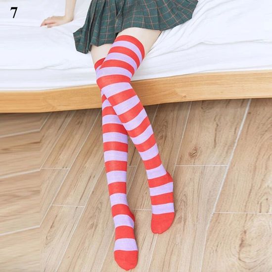 Collants Kawaii au-dessus du genou pour femmes et filles,collants à ...