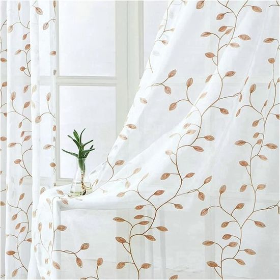 Rideau Voilage Moderne, Rideau Salon Moderne 107X229 Cm Rideau Lot De 2 ...
