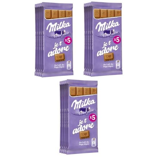 [Lot de 3] Tablette chocolat au lait Milka x5 - 100g - Cdiscount Au ...