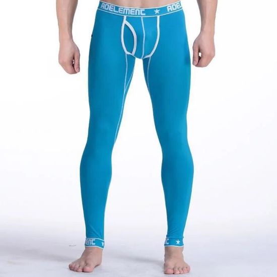 Ensemble de sous-vêtements thermiques pour hommes,Leggings longs,coupe fine,serré,col rond ...