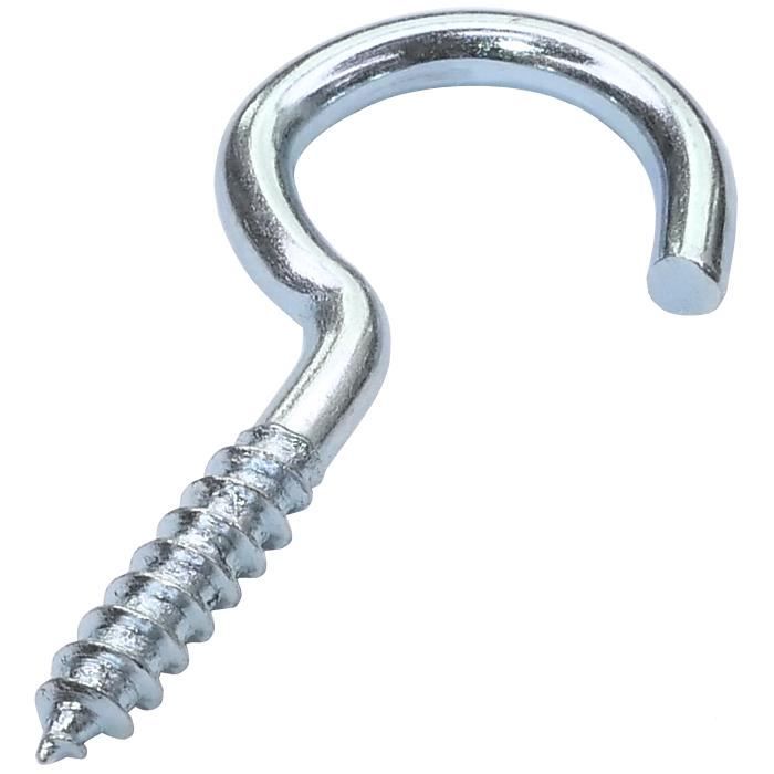 AERZETIX - Lot de 50 - Crochet à visser filetage à bois cheville - Ø3x40mm - en acier zingué ...