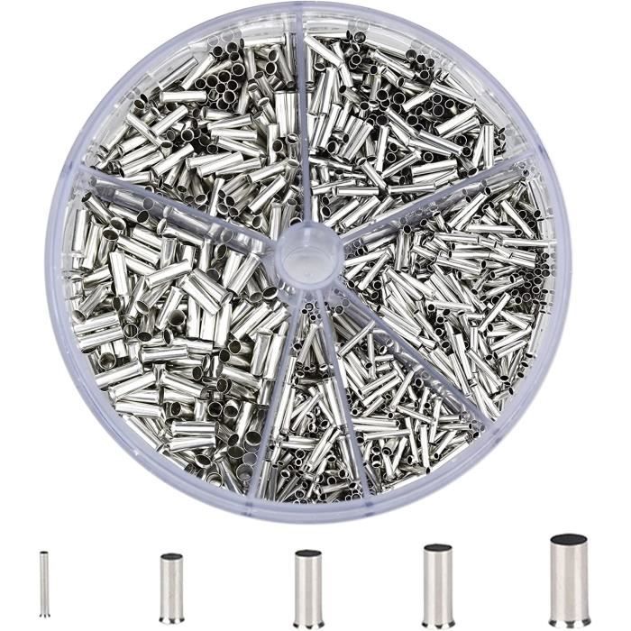 1900 Pcs Embouts de Câbles Non Isolés Connecteurs Bout à Bout ...