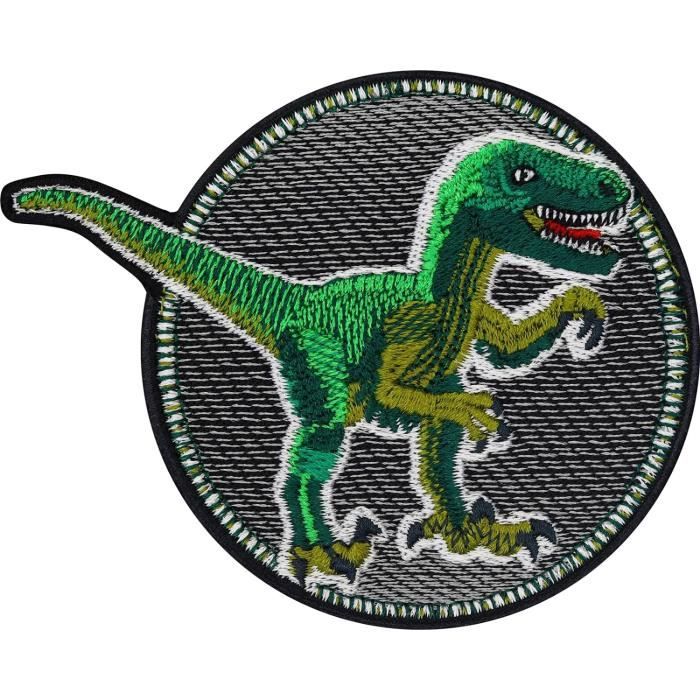 Écusson Thermocollant Patch De Dinosaure Pour Enfants Velociraptor À Coudre | Images De ...