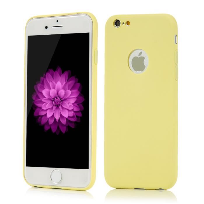 Nextmall Coque iPhone 6/iPhone 6S TPU Souple Jaune Claire Découpe du ...