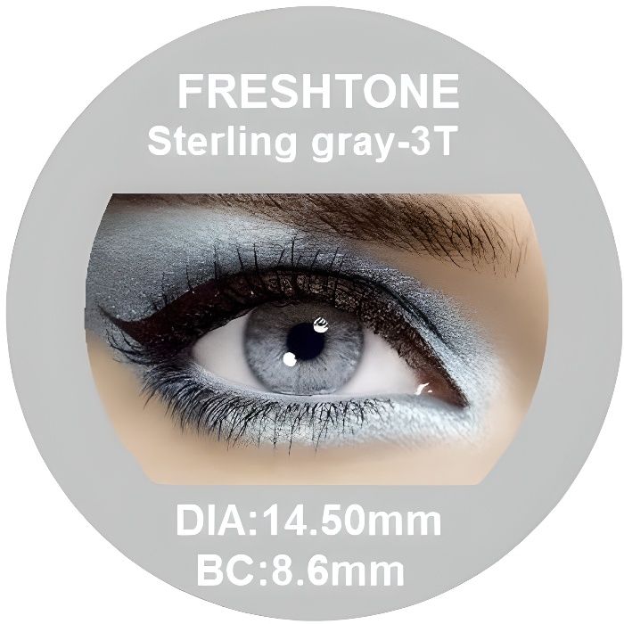 Lentilles de Contact de Couleur Gris/sterling gray Gris - Achat / Vente ...