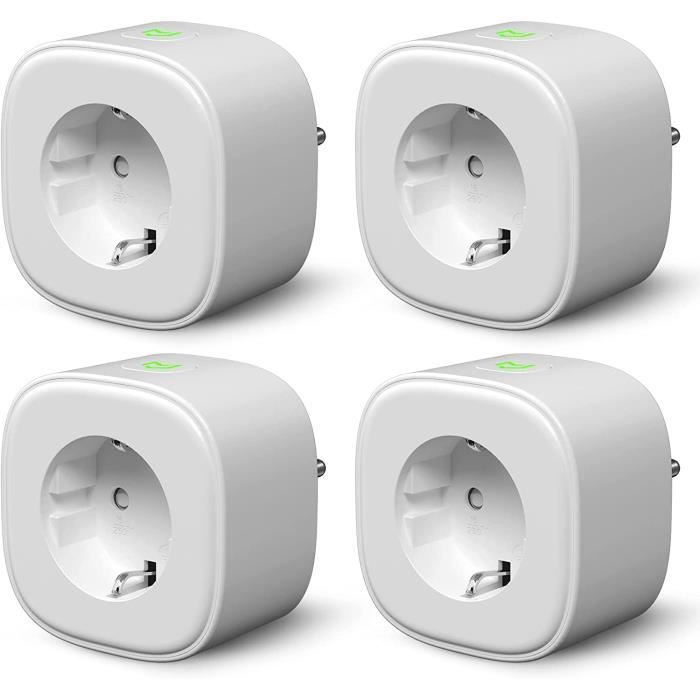Prise Connectée, Lot de 4 Prise Intelligente Compatible avec Alexa ...