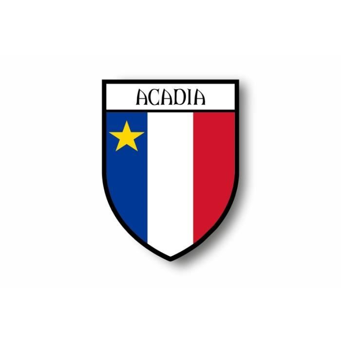 Autocollant sticker voiture moto blason ville drapeau acadie acadien ...