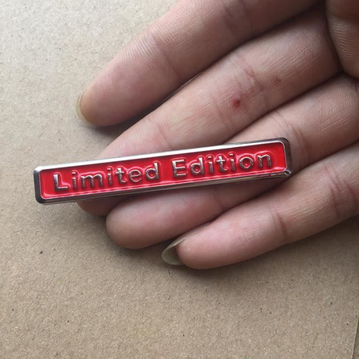 AUDI Limited Edition LOGO Rouge STICKER 3D AUTOCOLLANT BADGE CHROME ...