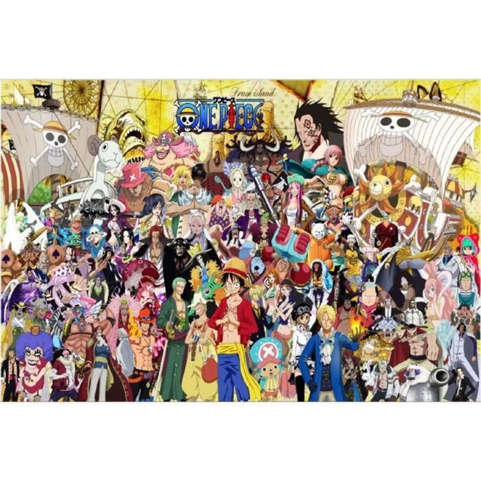 Designs One Piece Anime Cartoon Puzzles 1000 Pièces Puzzle Un Groupe ...