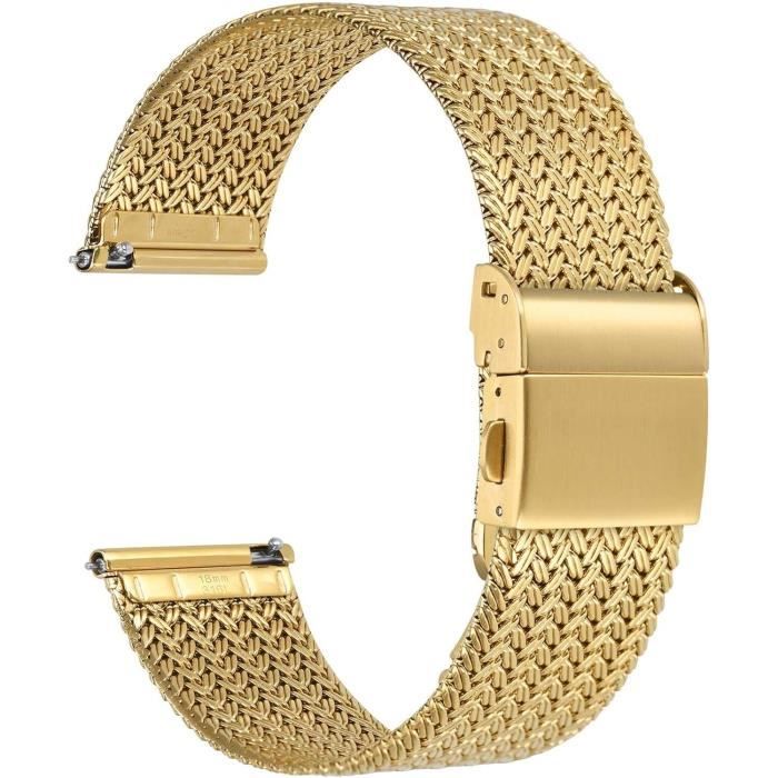 Elite Bracelet De Montre En Metal Pour Femme Et Homme, Maille Tissée ...