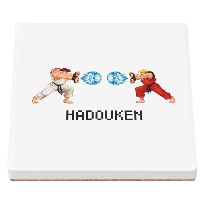 Sous Verre Céramique (1 unité) Hadouken Pixel Art Jeux Vidéo Retro ...