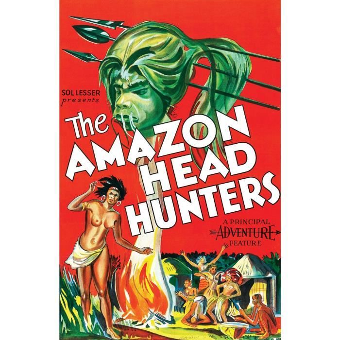 Poster Affiche Amazon Amazone Head Hunter Orignal Retro Vintage Film ...