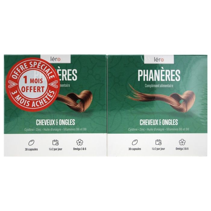 Léro Phanères Cheveux et Ongles 90 capsules + 30 offertes - Cdiscount ...