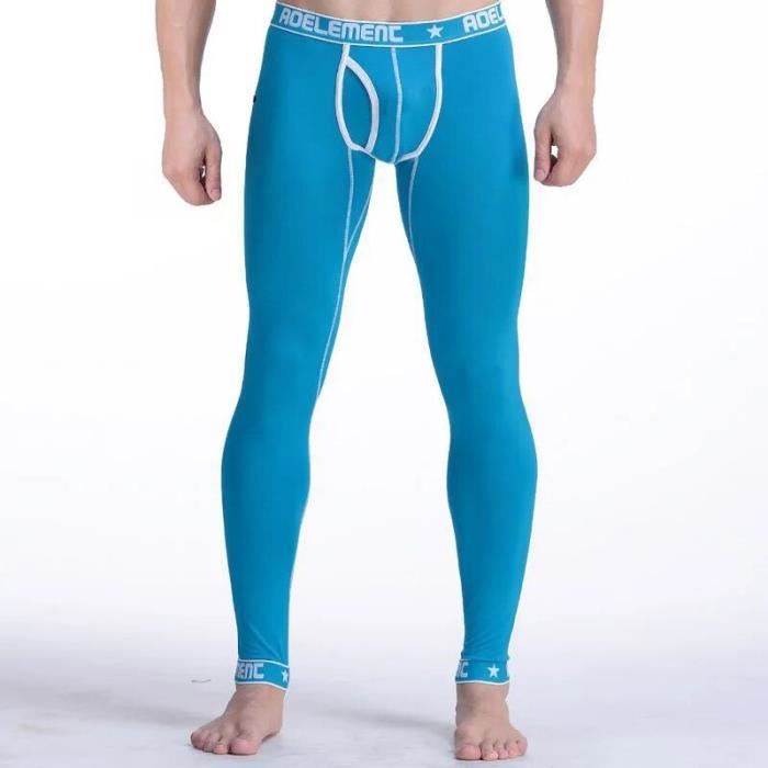 Ensemble de sous-vêtements thermiques pour hommes,Leggings longs,coupe fine,serré,col rond ...