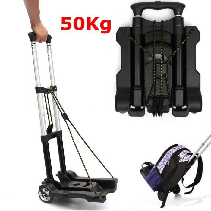 Chariot d'achat - Réglable - 2 Roues - Charge Maximale 50 Kg - Portable ...