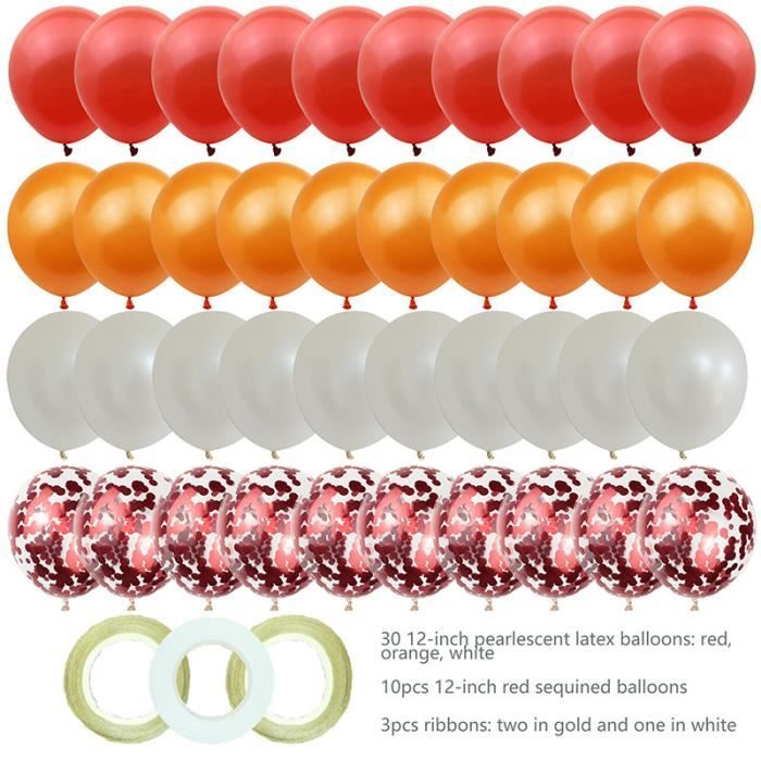 Ensemble de ballons - RMEGA - 60 pièces - Latex et confettis ...
