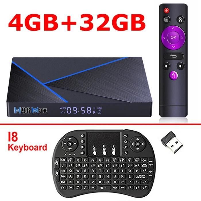 Boîtier TV H96 MAX V56,Android 12,Rockchip RK3566,8 Go RAM DDR4,6 Go ...
