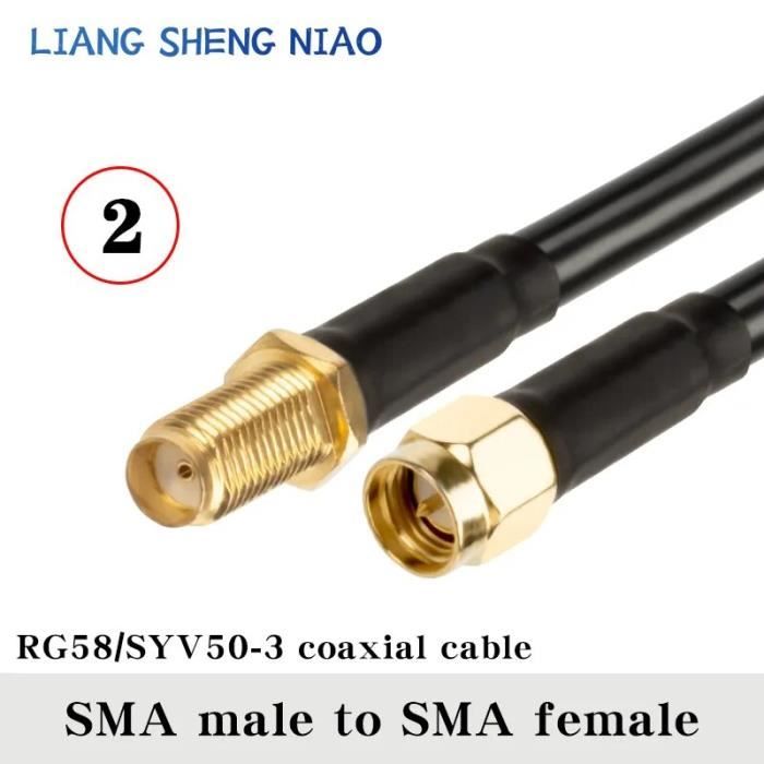 Câble coaxial - RNCYN - SMA mâle vers SMA mâle - 15m - Neuf - RG58 - Cdiscount Bricolage