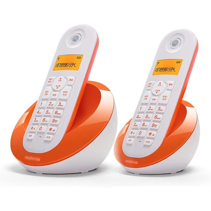Téléphone Fixe Business Casual Téléphone sans Fil avec bloqueur d'appel ...