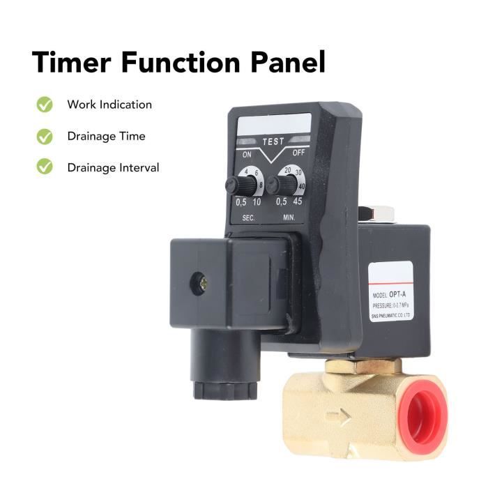 Fangming-Vanne de vidange du réservoir Vanne de vidange électronique avec électrovanne ...