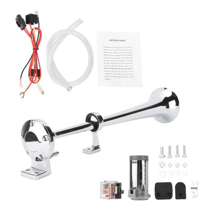 Alliage simple d'acier de klaxon d'air de trompette 12V avec le ...