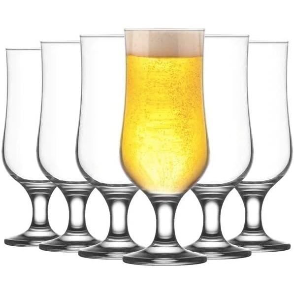Lot De 6 Verres À Bière Et Cocktail, Verres À Bière En Verre De 38,5 Cl ...