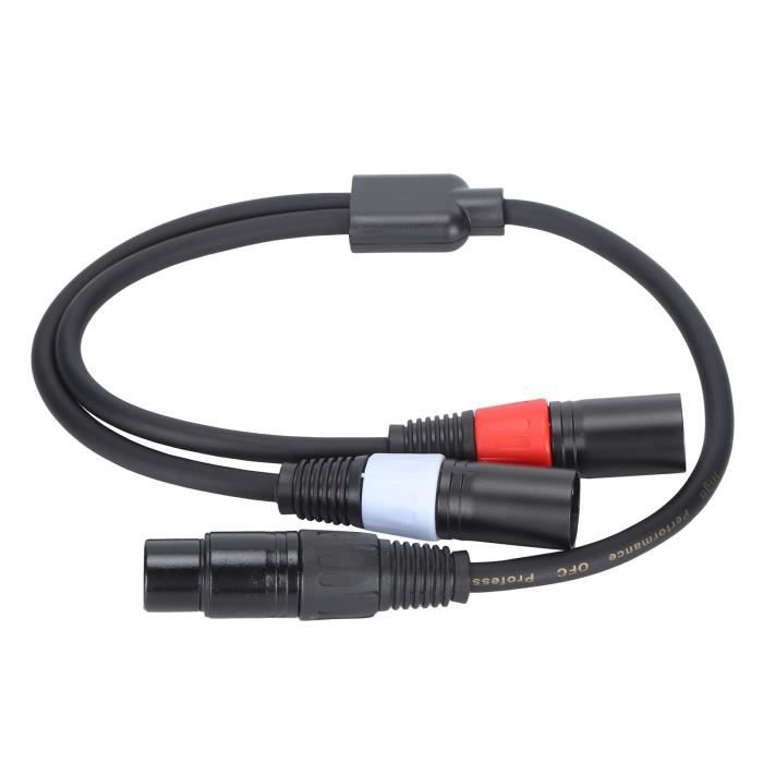 FRA Câble XLR femelle vers double XLR 3 broches mâle JORINDO 5 broches XLR femelle vers double 3 ...