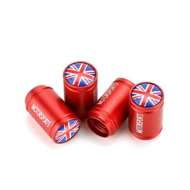 Roue universelle,Rouge--Bouchons de Valve de pneu de voiture, couvre ...