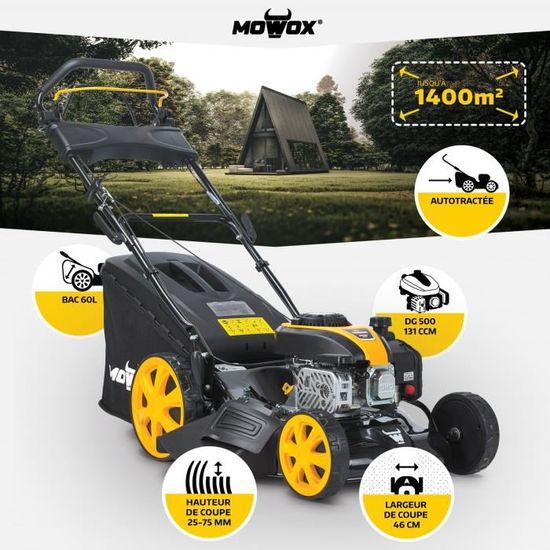 Tondeuse thermique autotractée 46cm MOWOX PM 4650 SHW - carter acier ...
