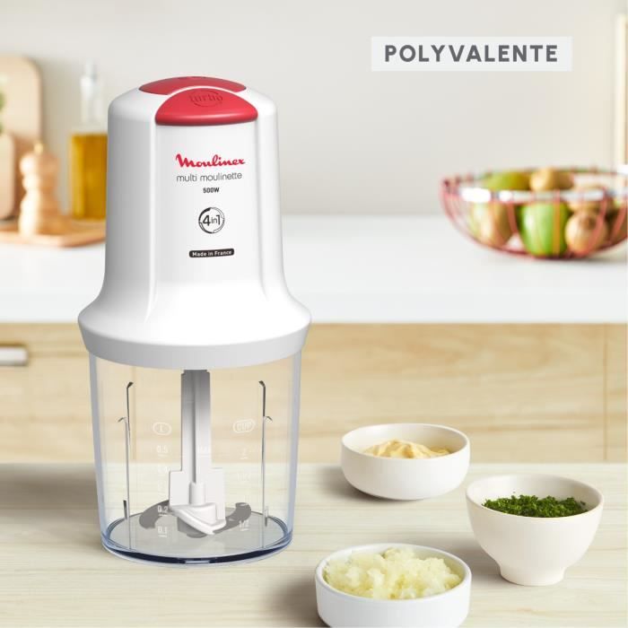MOULINEX Multi-Moulinette Mini hachoir, 500 W, 2 vitesses, Accessoire ...