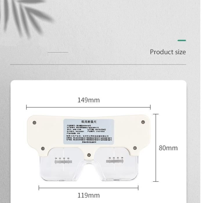 Mini PupillomèTre Optique de MèTre de Distance D'éLèVe de RèGle de PD ...