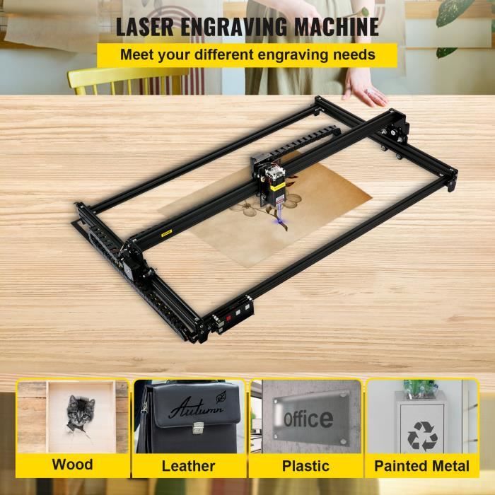 Machine à Graver Laser - VEVOR - 6 W Graveur Laser CNC - Zone de ...