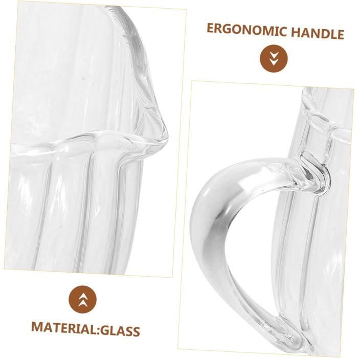 5 Pièces tasse de lait un verre crème à lait Pot verseur en verre Pot à ...