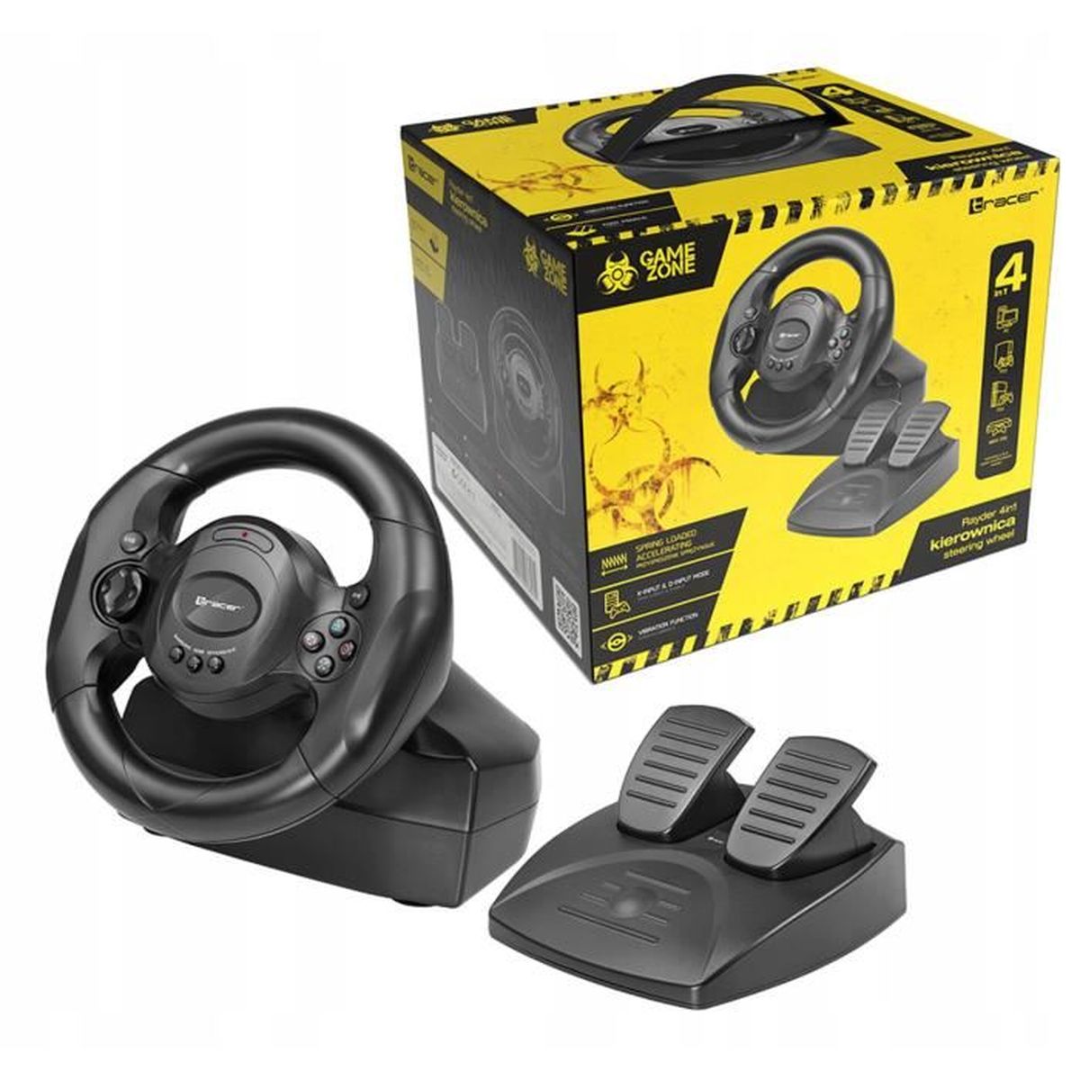 Volant de jeux Tracer Rayder 4in1 + Câble USB - microUSB typ B Maclean ...