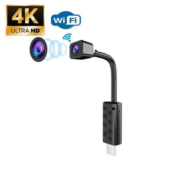 4K avec carte TF de 32 Go-Mini caméra FHD 4K WiFi IP, micro caméscope ...