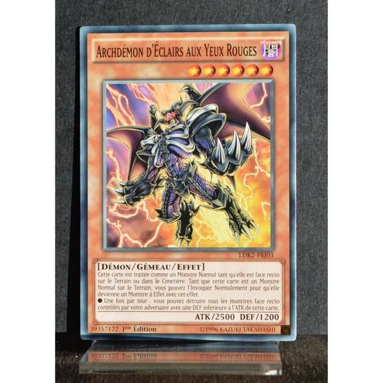 Carte YU-GI-OH LDK2-FRJ03 Archdémon d'Eclairs aux Yeux Rouges Commune ...
