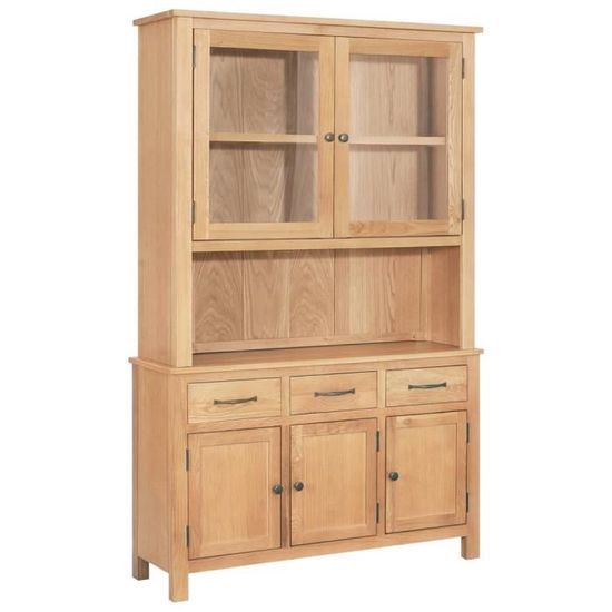 YWT ♪♪♪ Huche de pupitre 110x33,5x105 cm Bois de chêne massif ...