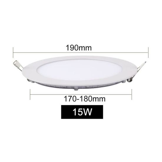 PLAFONNIER,15w Cold White Spot Lumineux LED Encastrable Rond Ultra Fin ...